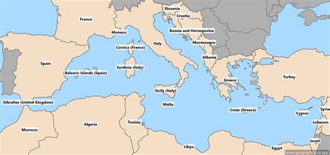 Maps Of Mediterranean Countries Geographyquiz App