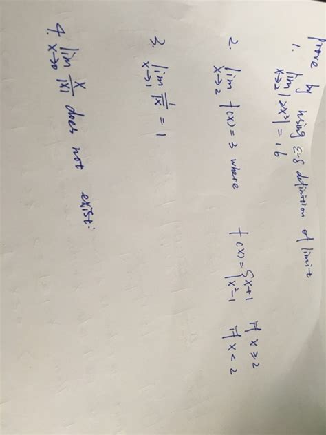solved prove by using epsilon delta definition of limit