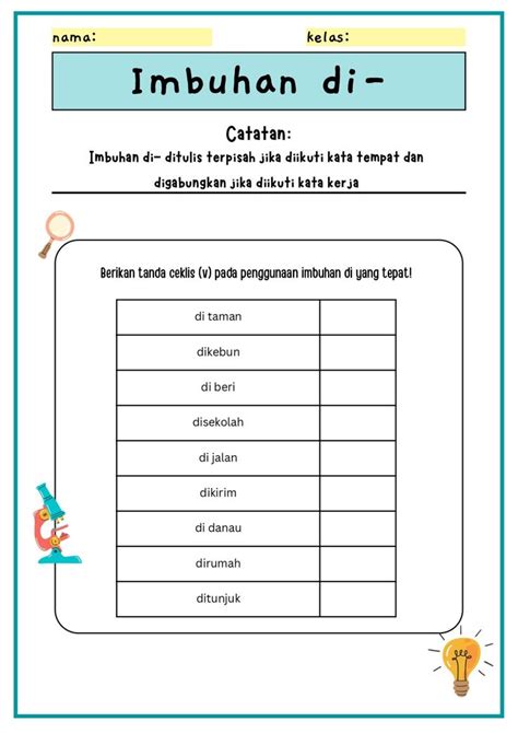 Bahasa Indonesia Worksheet Di Perjalanan Belajar Materi Guru