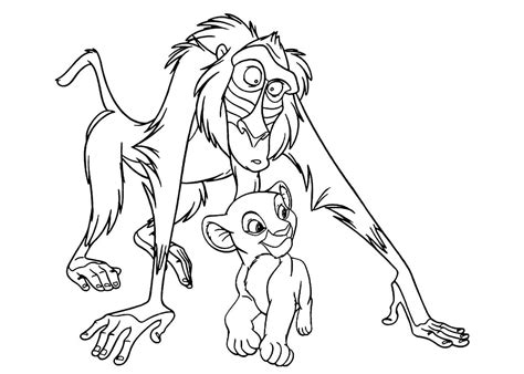 Dibujos de El Rey León para colorear Wonder day