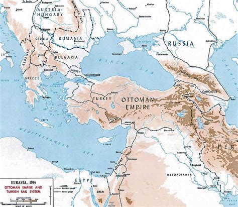 Карта османской империи 1914