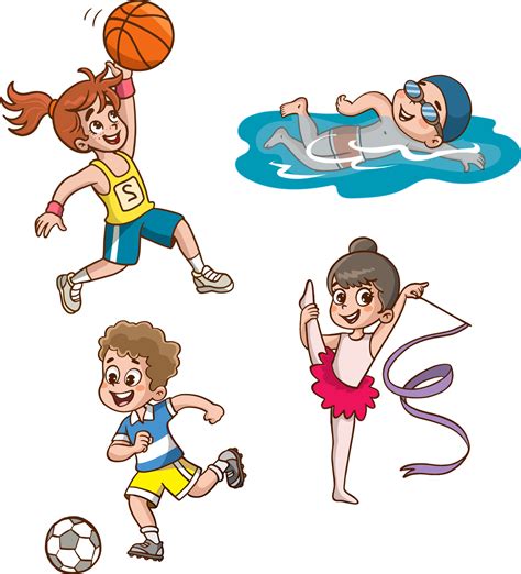 ilustración vectorial de niños haciendo deporte 14016828 Vector en Vecteezy