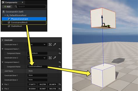 Physics Constraint Component User Guide In Unreal Engine