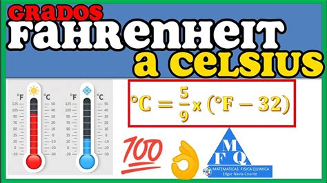 Convertir Grados Fahrenheit A Celsius Manual Y Con Calculadora YouTube