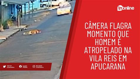 Câmera flagra atropelamento em Apucarana vítima estava caída na rua