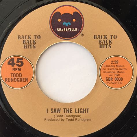 Todd Rundgren I Saw The Light Label Side A Vinyl Records Flickr