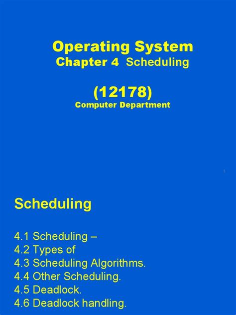 cm os 5sem chapter4 pdf scheduling computing process computing