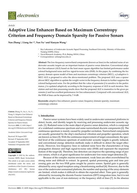 pdf adaptive line enhancer based on maximum correntropy criterion and frequency domain