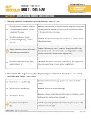 Heimler Review Guide Unit 1 1200 1450 Multiple Choice Questions