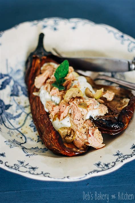 Gepofte Aubergine Met Tonijn Deb S Bakery Kitchen