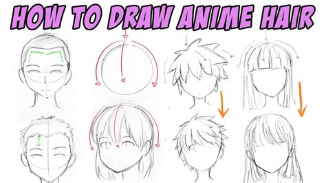 Beginner Guide Part 3 How To Draw Anime Hair Tutorial YouTube