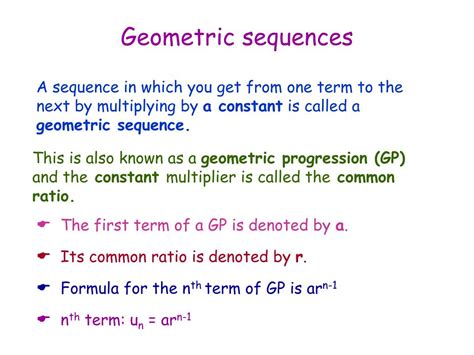 ppt geometric sequences powerpoint presentation free download id 3121043