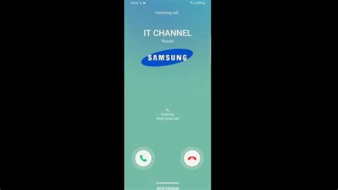 Samsung Galaxy S21 Incoming Call Screen Video YouTube