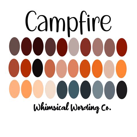 Campfireprocreatecolorpaletteipadorange Etsy Color Palette