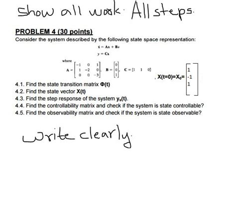 solved consider the system described by the following state