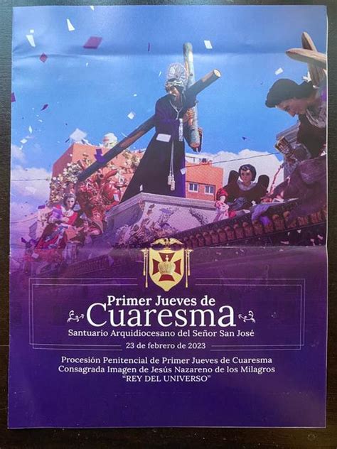 Anuncian la primera procesión de Cuaresma 2023