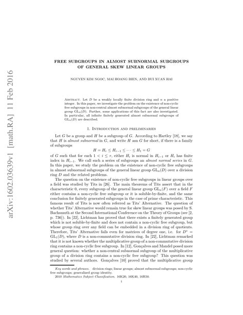 pdf free subgroups in almost subnormal subgroups of skew linear groups