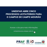 Unespar abre cinco processos licitatórios para o Campus de Campo Mourão