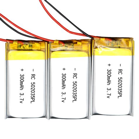 Li Po 3 7V 300mAh 502035 Rechargeable Lithium Polymer Battery LiFePO4