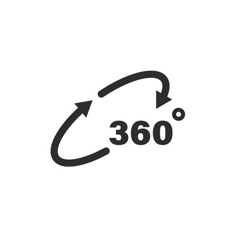 360 Degrees Rotation Angle Icon Vector Concept Design Template 19815777