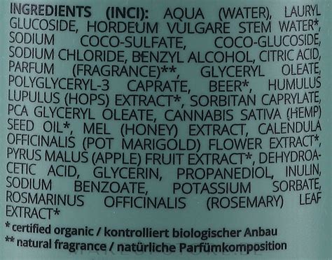 GRN Essential Elements Volume Shampoo Beer Honey Hemp Shampoo