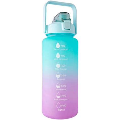 Garrafa Squeeze De Água Para Academia 2 Litros Antivazamento Tie Dye