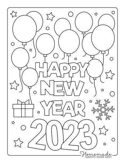 Coloring Pages For The New Year 2023 Get New Year 2023 Update