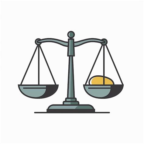 Premium Vector A Balanced Scale Symbolizing Justice Or Equilibrium