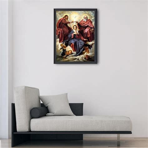 Lienzo decorativo enmarcado de Coronación de la Virgen de Diego