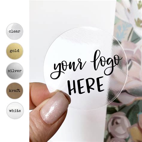 Custom Business Logo Branding Clear Stickers Labels Clear Etsy