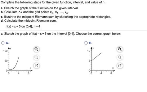 solved complete the following steps for the given function