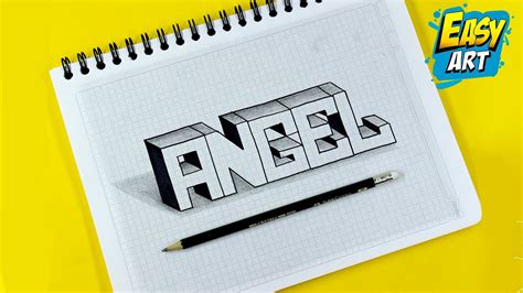 DIBUJOS 3D Como Dibujar Letras En 3D Dibujar Nombre ANGEL 3D