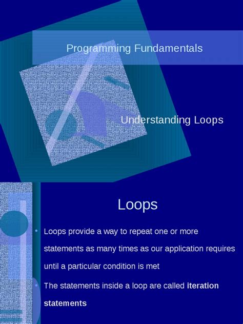 programming fundamentals understanding loops pdf control flow scope computer science