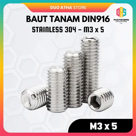 Jual Baut Tanam L M3 X 5 L Set Socket M3x5 Stainless SS304 Shopee