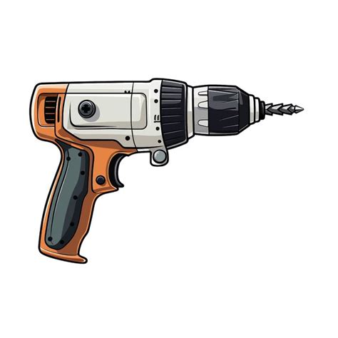 Premium Vector Drill Vector Clipart White Background