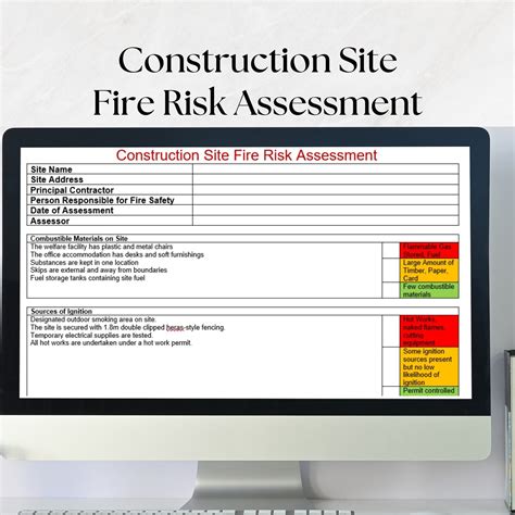 Fire Risk Assessment Template Construction Site Fire Risk Assessment