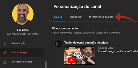 Como Mudar O Nome Do Seu Canal No YouTube Level Max