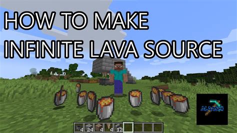 How To Make An Infinite Lava Source In Minecraft Youtube