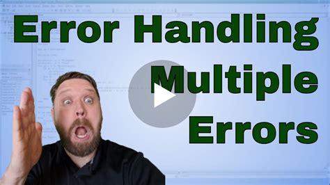 error handling multiple errors in excel vba or macros code included youtube