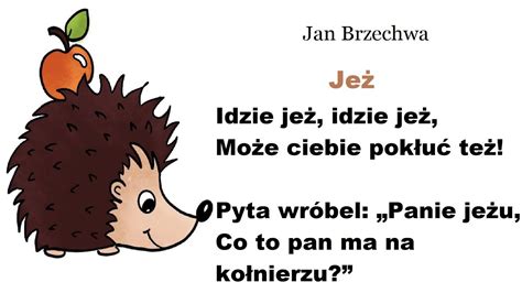 Jeż Jan Brzechwa wiersze czytane dla dzieci audiobook bajki do