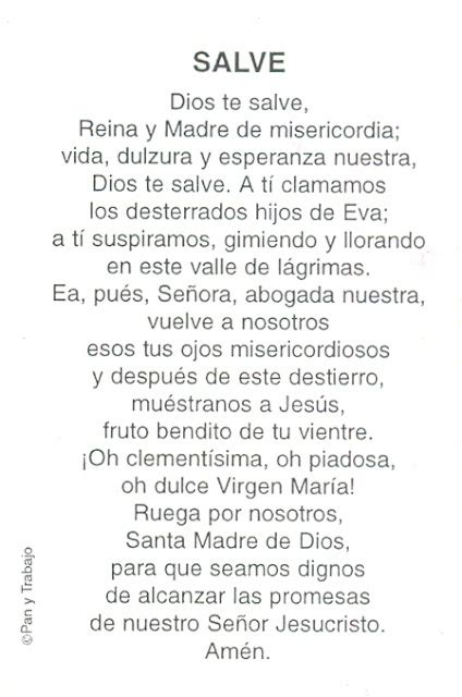 Oración Salve Directorio de la Iglesia Católica