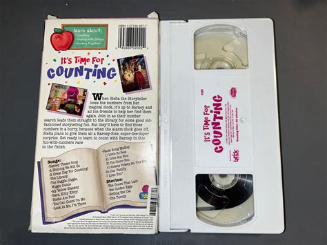Barney Its Time For Counting VHS 1998 4 Grelly USA