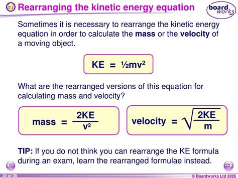 Kinetic Energy Equation Rearranged For Velocity Tessshebaylo