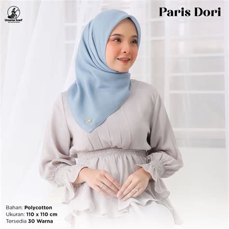 Jual Umama Scarf Kerudung Polos Jilbab Segi Empat Hijab Daily Tesktur