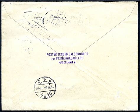 15 øre og 1 kr gl Luftpost på anbefalet luftpostbrev med