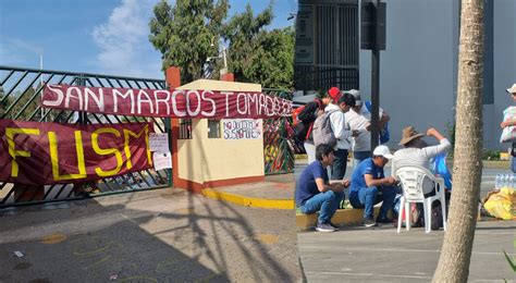 San Marcos Manifestantes Del Sur Del Pa S Siguen Llegando A La Unmsm Y