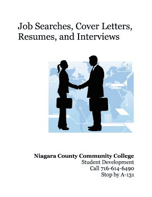 Fillable Online Niagaracc Suny Job Searches Cover Letters Resumes