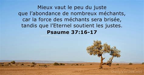 21 Juillet 2024 Verset Biblique Du Jour Psaume 37 16 17