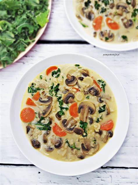 ZUPA PIECZARKOWA Z KASZĄ PĘCZAK Kobieceinspiracje pl
