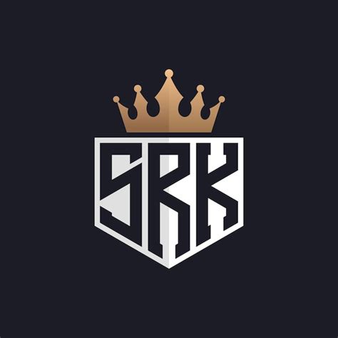 Premium Vector Luxury SRK Logo With Crown Elegant Initials SRK Letter